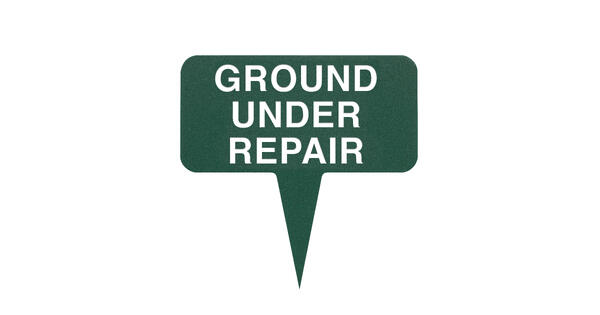 5" x 10" Single-Sided Green Line Sign Ground Under Repair SG08729 - PGM.no