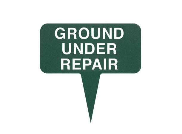 5" x 10" Single-Sided Green Line Sign Ground Under Repair SG08729 - PGM.no